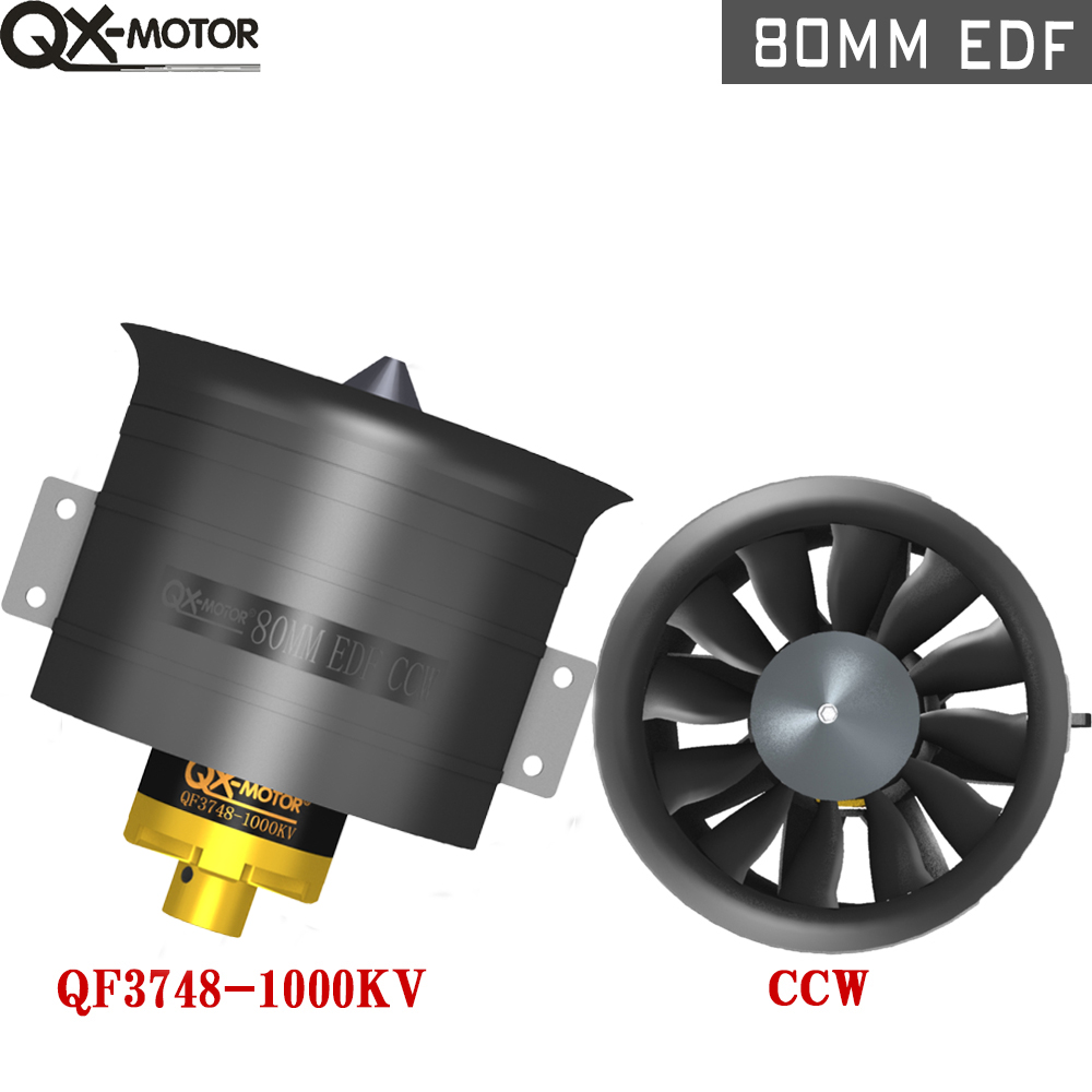 QX-MOTOR 80mm EDF 12 Blades Ducted Fan CW / CCW with QF3748 / 3538 ...