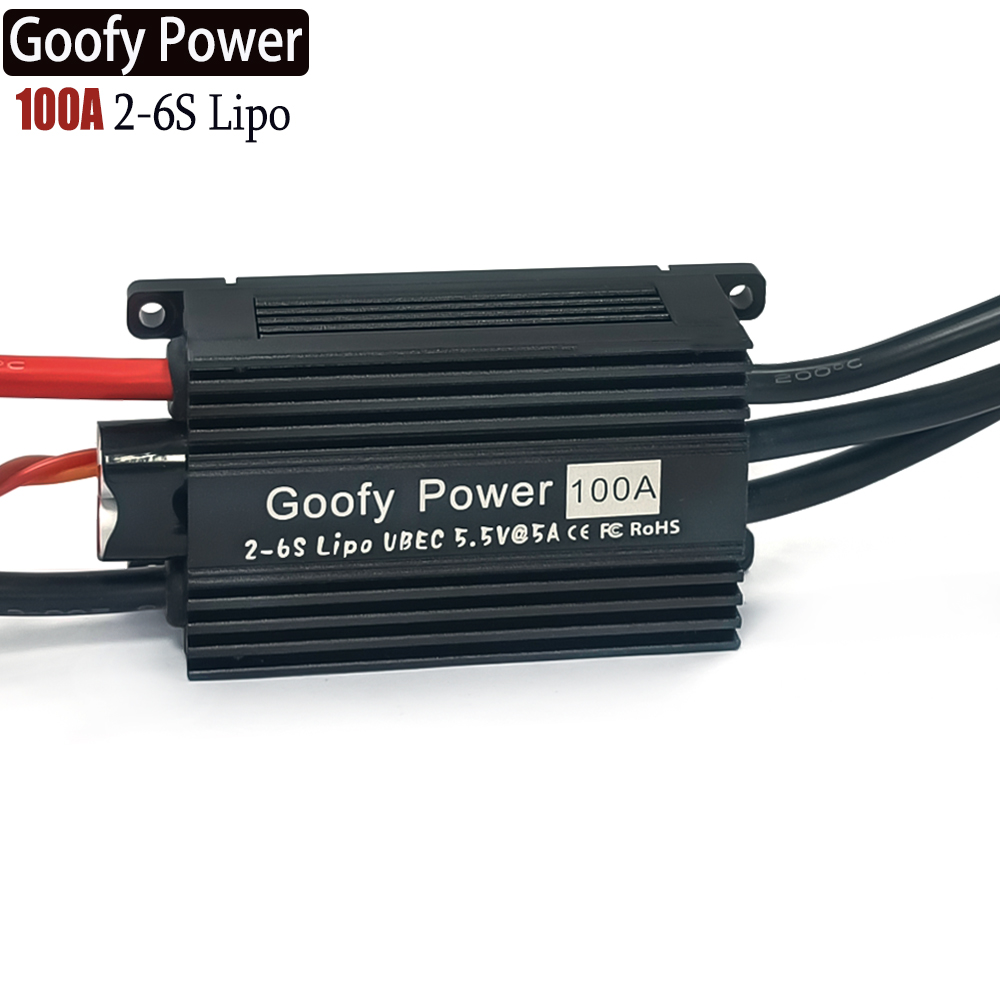 High Quality Goofy Power 100A (2~6S) SBEC Brushless Speed Controller ESC for edf motor RC Drone ...